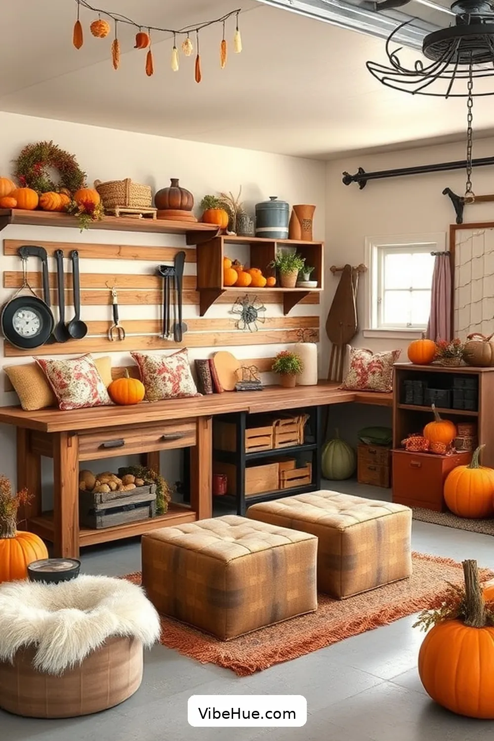 19 Ways to Create a Cozy Fall Garage in Modern Farmhouse Style - Vibe Hue